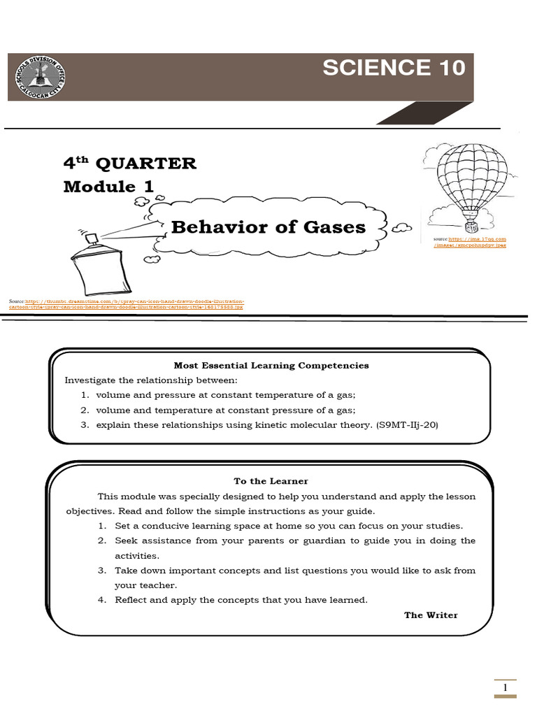 Science 10: Behavior of Gases | Download Free PDF | Gases | Temperature