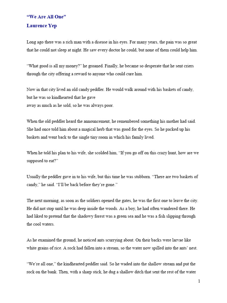 DOMINIC DODD - We Are All One | PDF