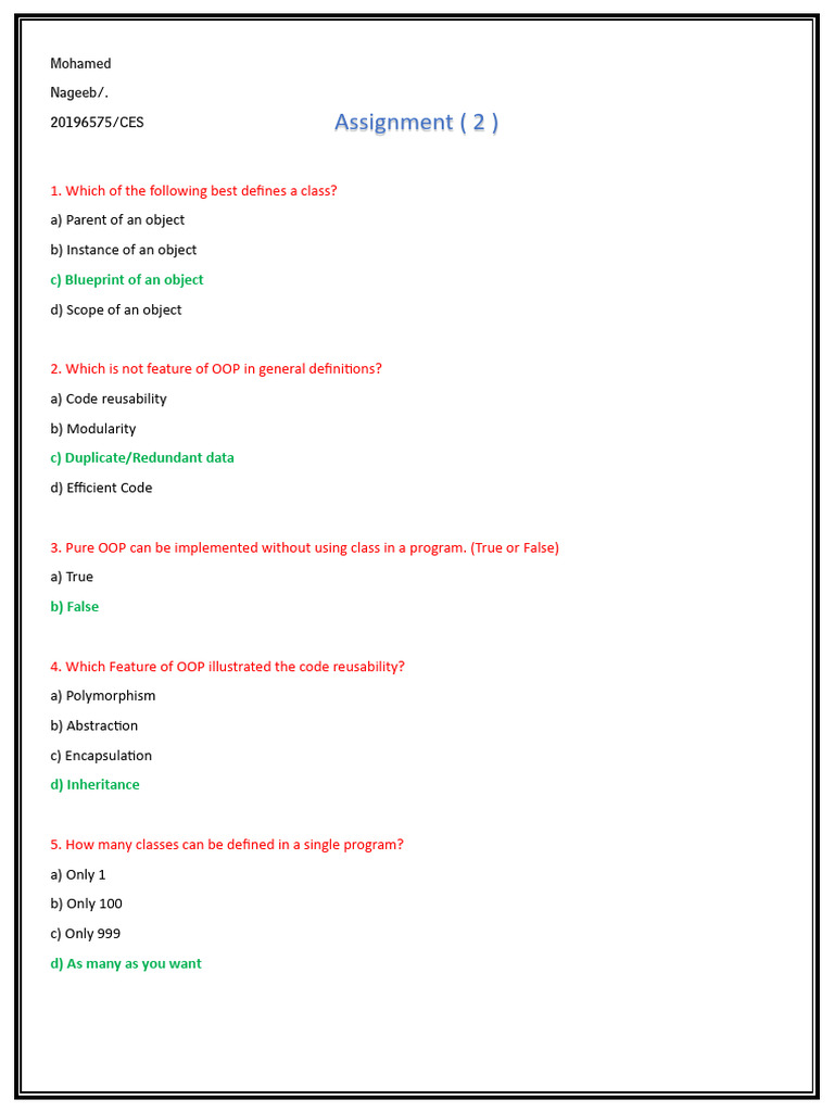 Software Assignment 2 | PDF | Method (Computer Programming) | Programming