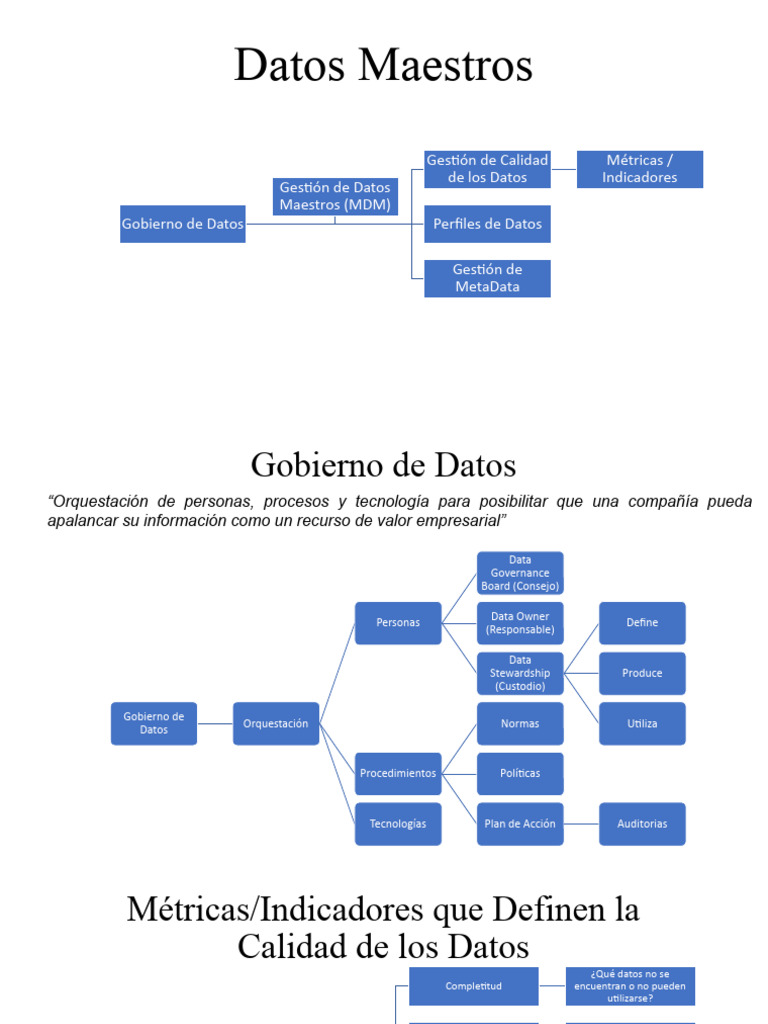 Gestión de Datos Maestros PPT - Mapa Mental Del Tema | PDF | Sistema de manejo de calidad ...