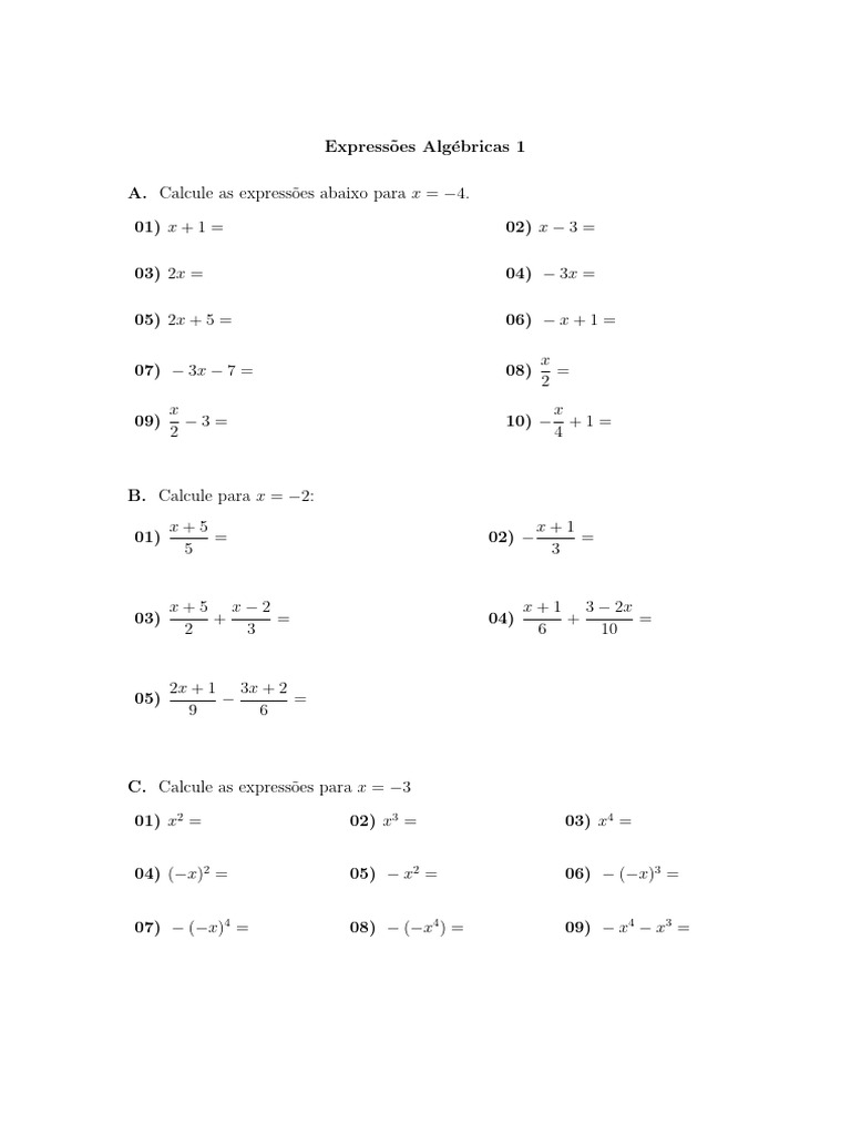 Lista2 Expressao | PDF