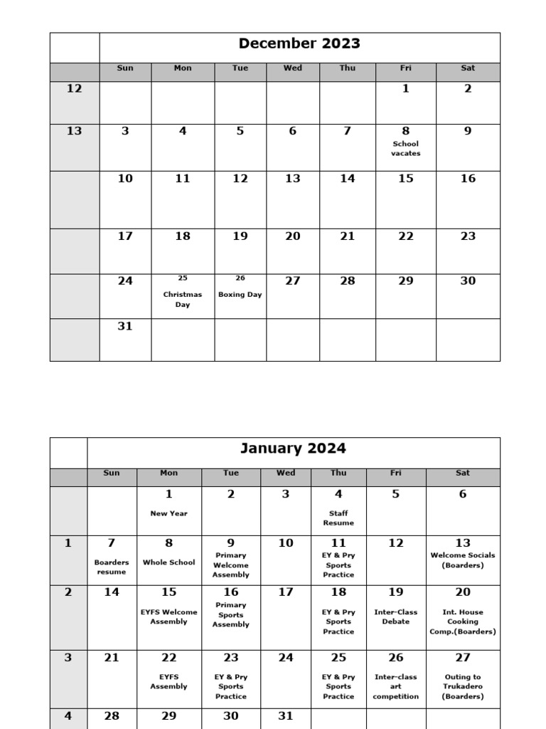 2024 Second Term School Calendar | PDF | Holidays | Christian Festivals ...