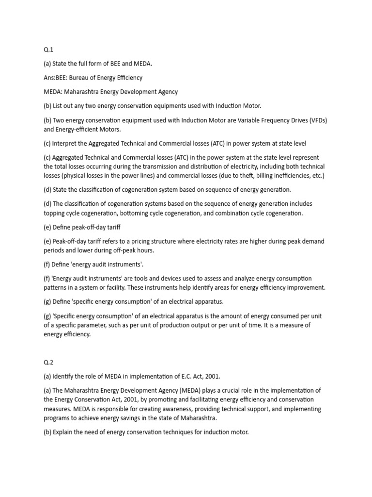 Eca Answer Paper 2 | Download Free PDF | Energy Conservation ...