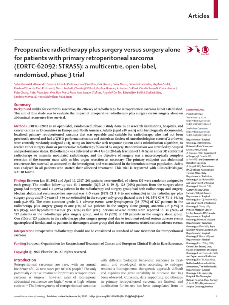 Strass | PDF | Radiation Therapy | Oncology