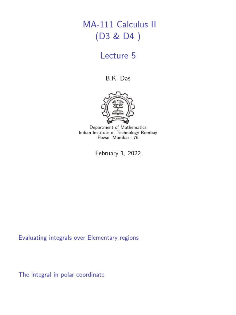 MA111_Lec5_D3D4 | PDF | Integral | Function (Mathematics)