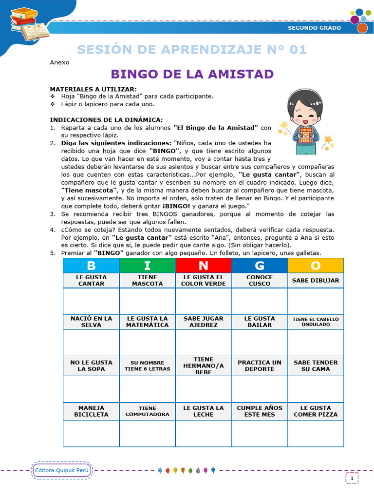 Anexo de Sesiones de Aprendizaje 2024 - Editora Quipus Perú | PDF | Perú