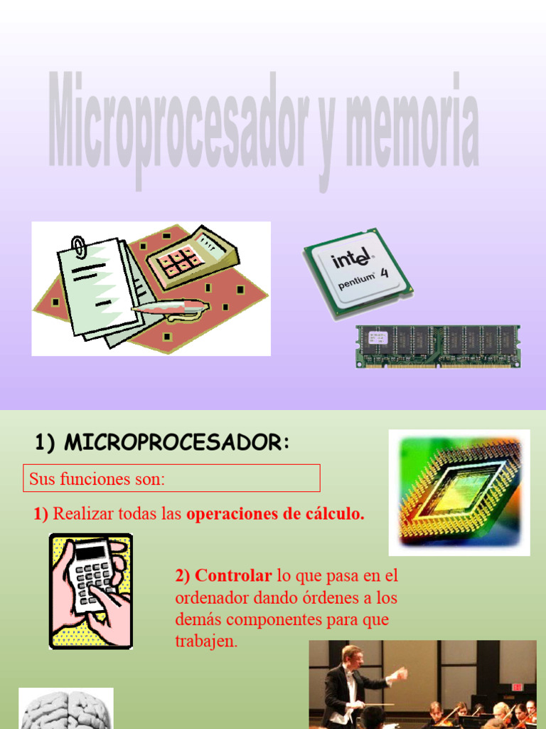 Microprocesadores y Memoria RAM/ROM | PDF | Microprocesador ...