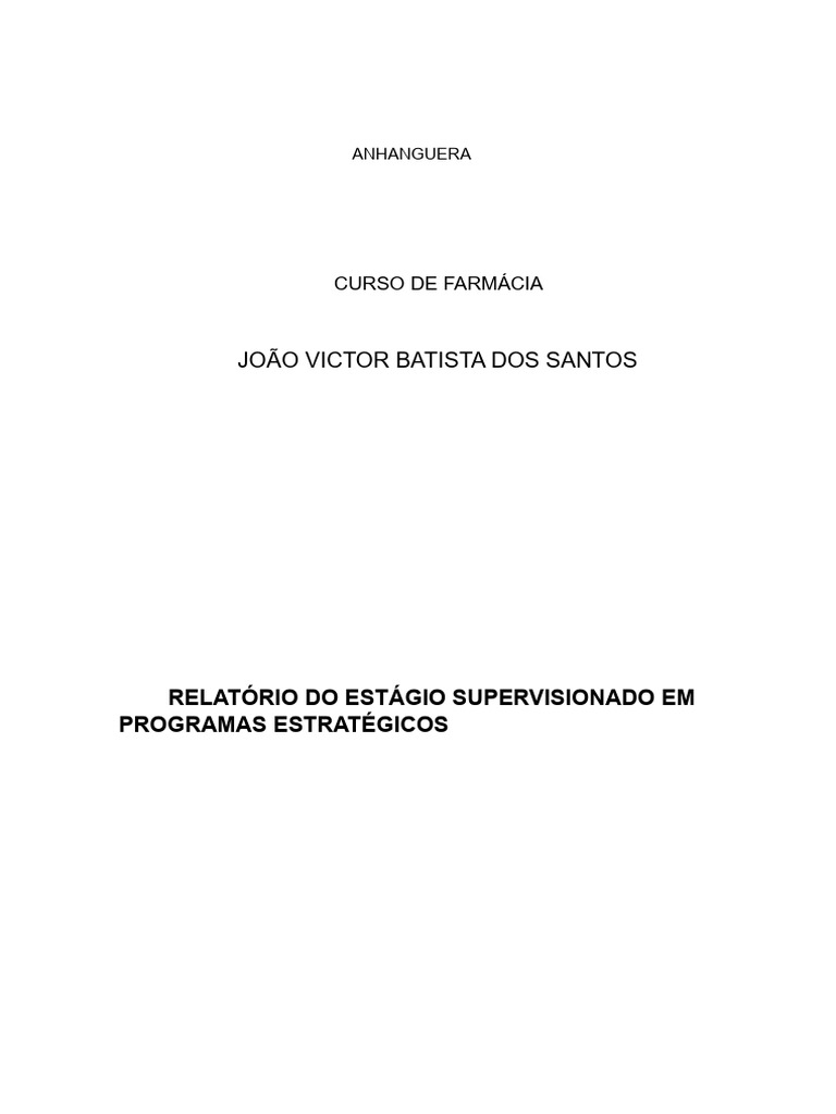 Portifólio 3 Semestre | PDF | Farmacêutico | Desenvolvimento profissional