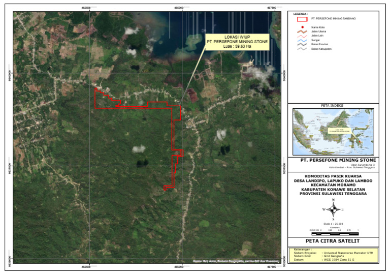 Peta Citra Satelit - PT - PMS - A3 | PDF
