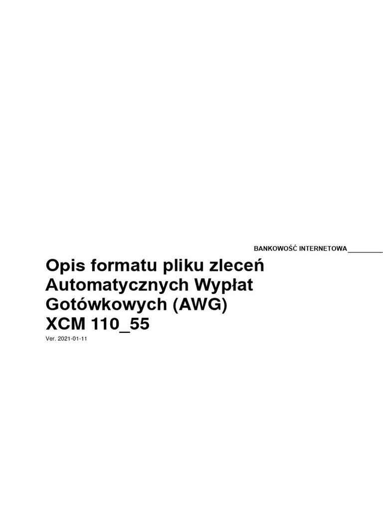 Awg Opis Formatu Plikow Importu XCM | PDF