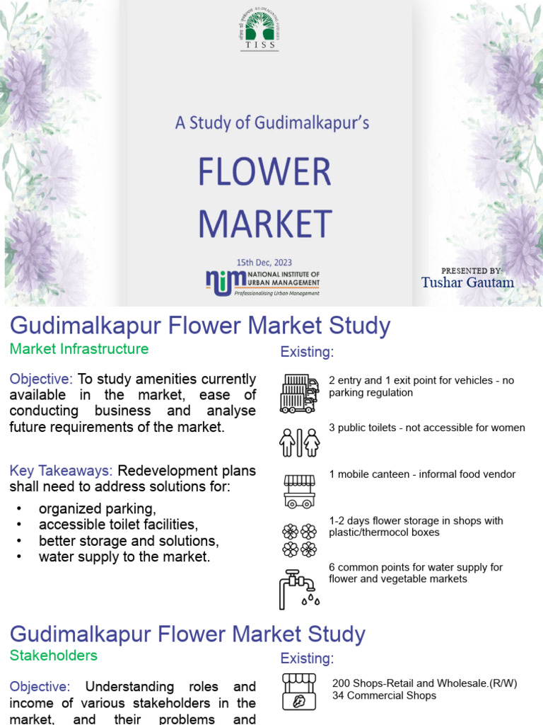 Tushar Flower Market | PDF | Waste | Waste Management