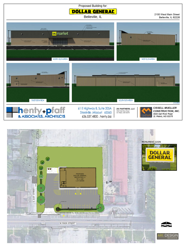 Belleville Dollar General Site Plan | PDF | Storm Drain | Hydrology