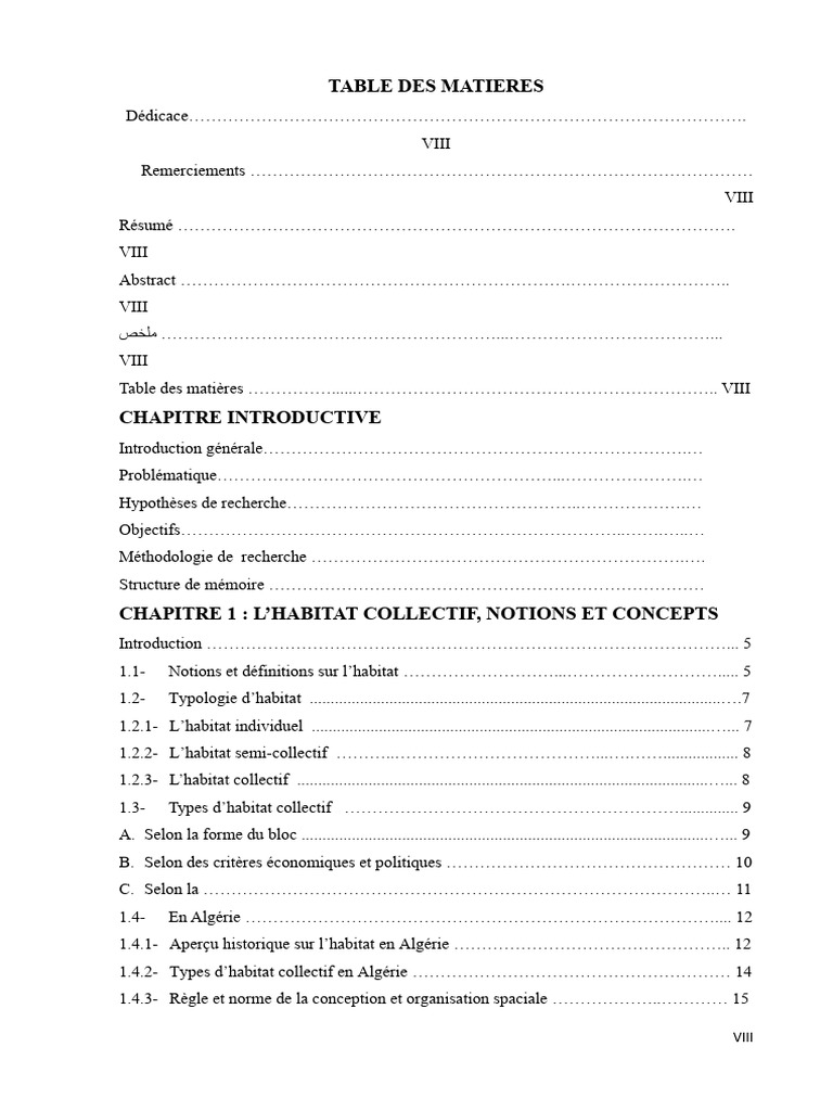Table Des Matière Corrigée | PDF