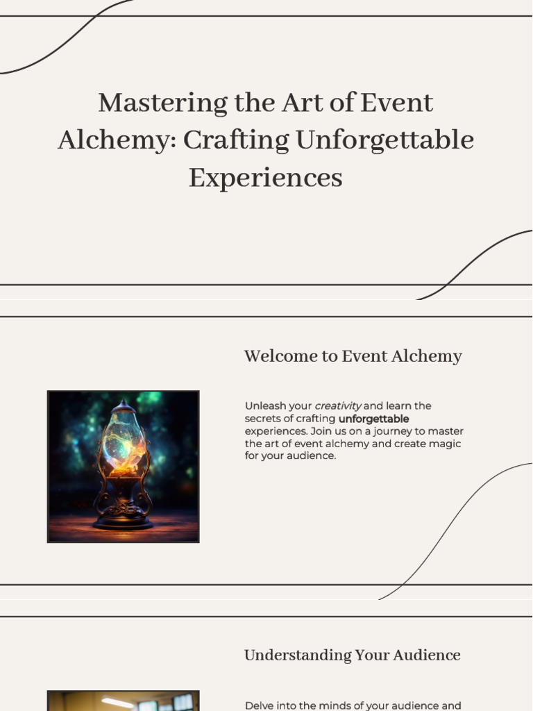 Mastering The Art of Event Alchemy Crafting Unforgettable Experiences ...