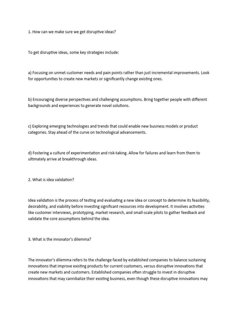 Innovations Assignment | Download Free PDF | Innovation | Entrepreneurship