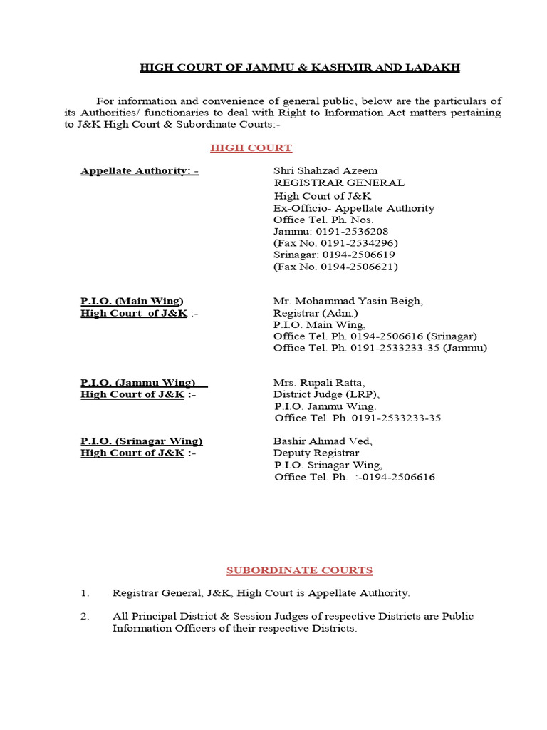 Highcourt Rti Rules | PDF | Judiciaries | Justice