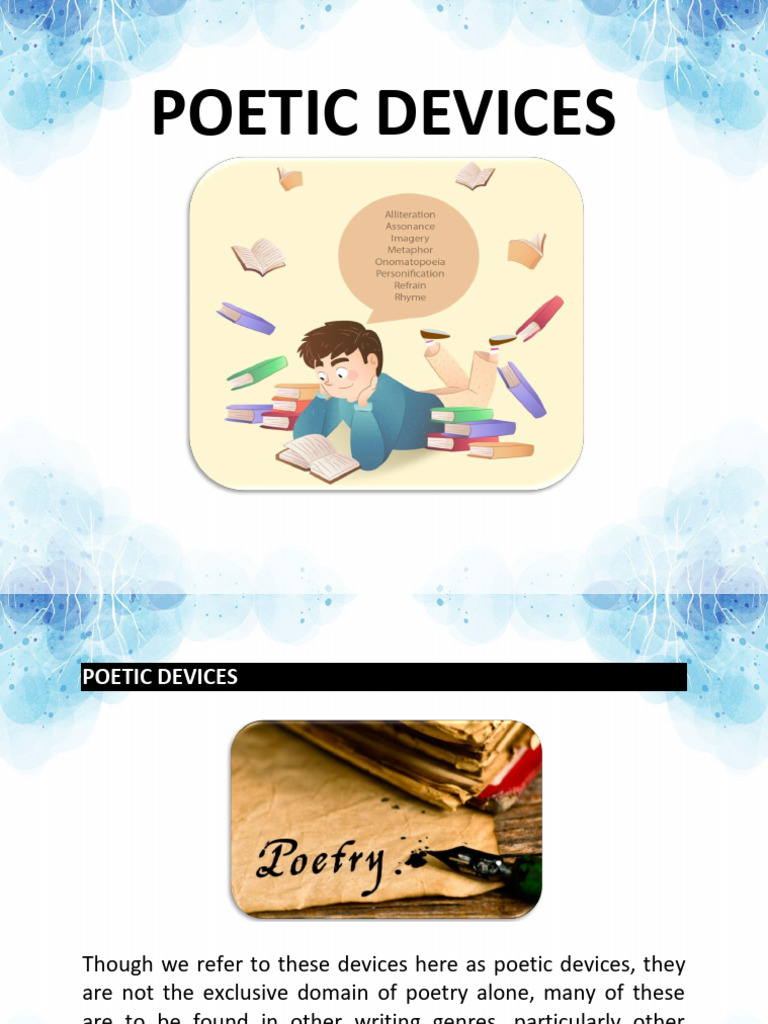 Poetic Devices | PDF | Poetry | Metre (Poetry)