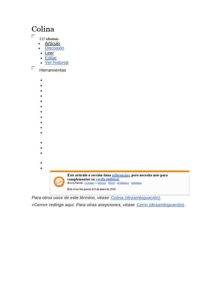 COLINA | PDF | Paisaje | Divisiones Fisiográficas