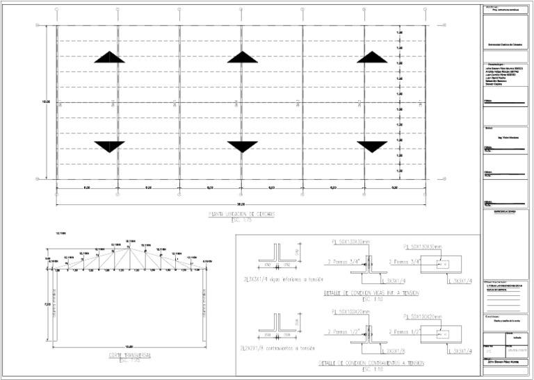 Planos Proyectos Estructuras Metalicas 1 | PDF