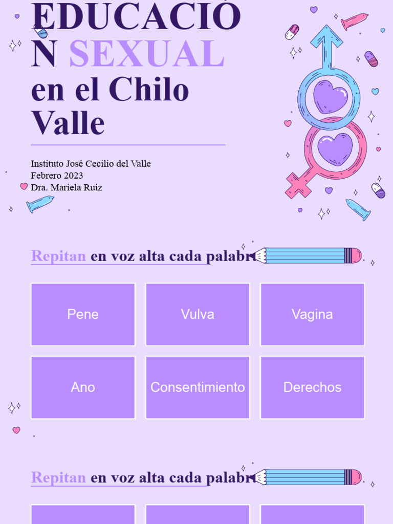 Educación Sexual en el Chilo Valle | PDF | Vagina | Relaciones sexuales