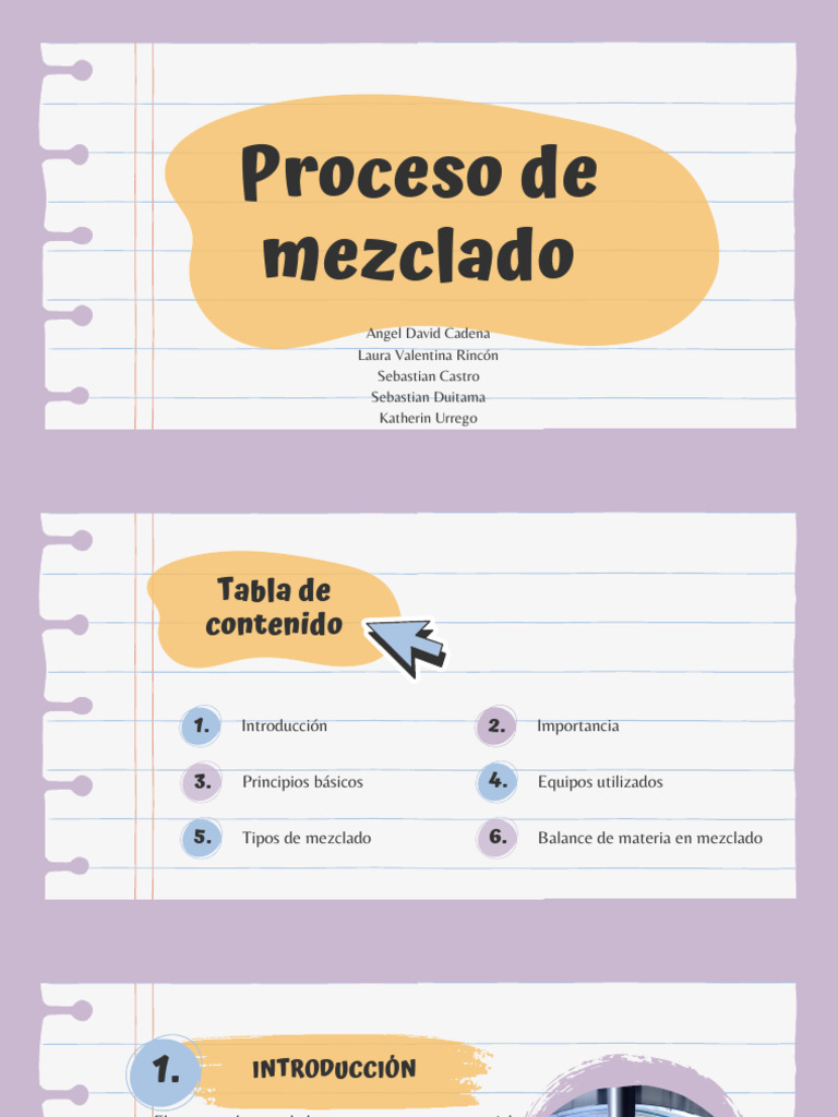 Proceso de Mezclado | PDF | Mezcla | Importar