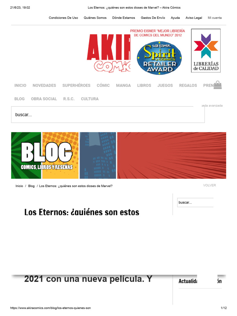 Los Eternos - ¿Quiénes Son Estos Dioses de Marvel - Akira Cómics | PDF | Comics Marvel ...