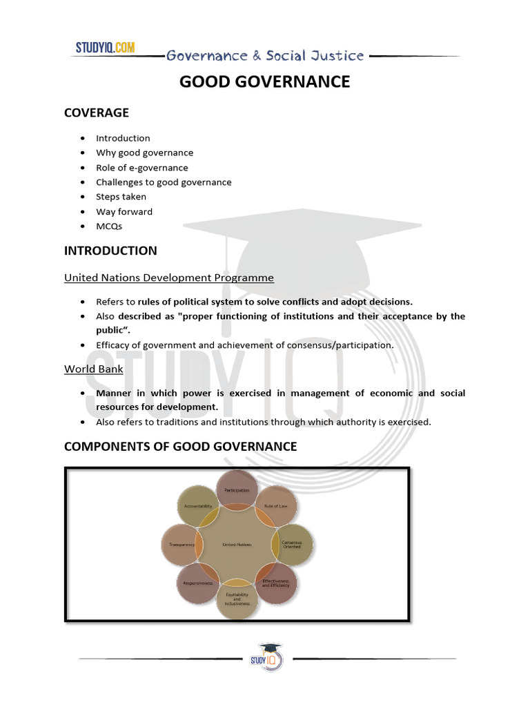 Good Governance-Eng | PDF | Governance | Good Governance