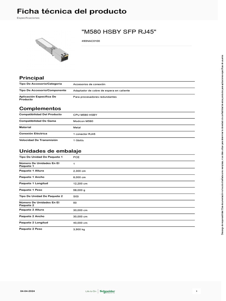 Schneider Electric - Modicon-M580-ePac - 490NAC0100 | PDF | Economía y ...