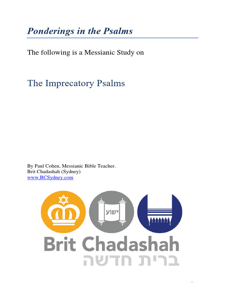 Pondering Imprecatory Psalms | PDF | Jesus | Books Of Samuel