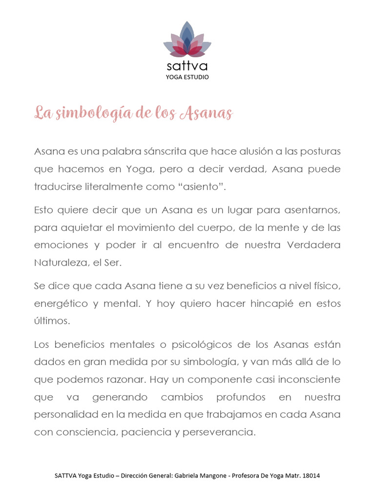 06 - La Simbología de Los Asanas | PDF | Asana | Mente