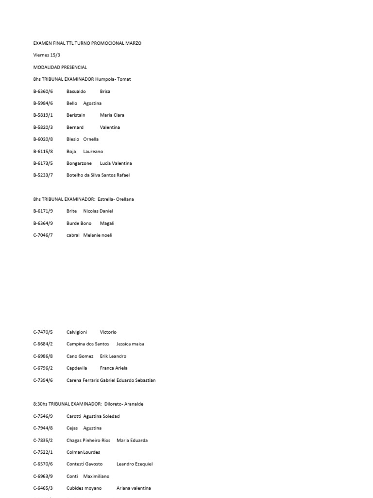 Examen Final TTL Marzo 2023 | PDF