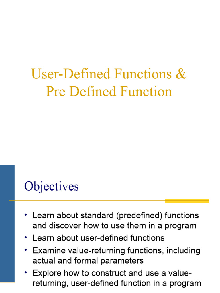 User Defined Function Ppt Ch06 Pdf Parameter Computer