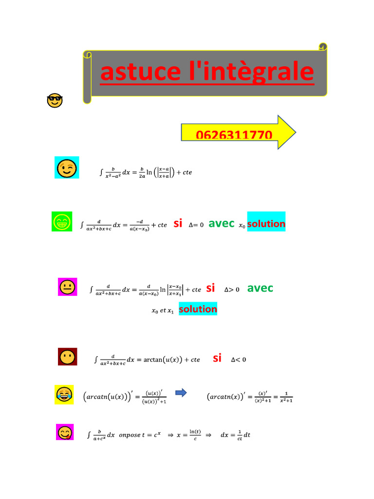 Astuce L'intègrale | PDF