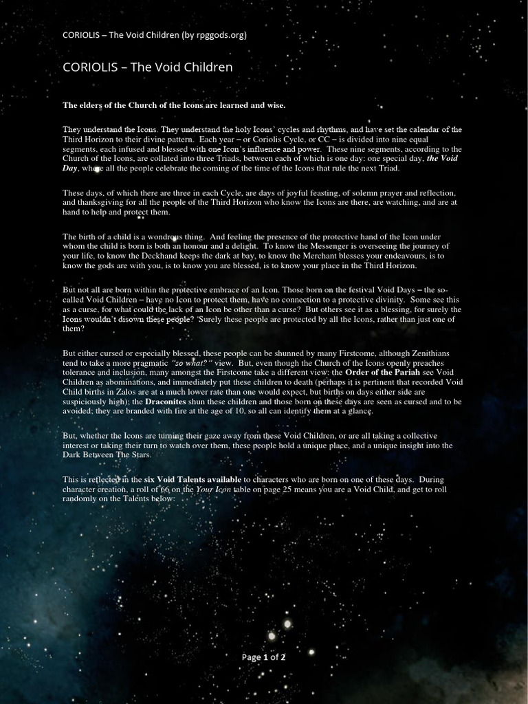 The Void Children Rules | PDF