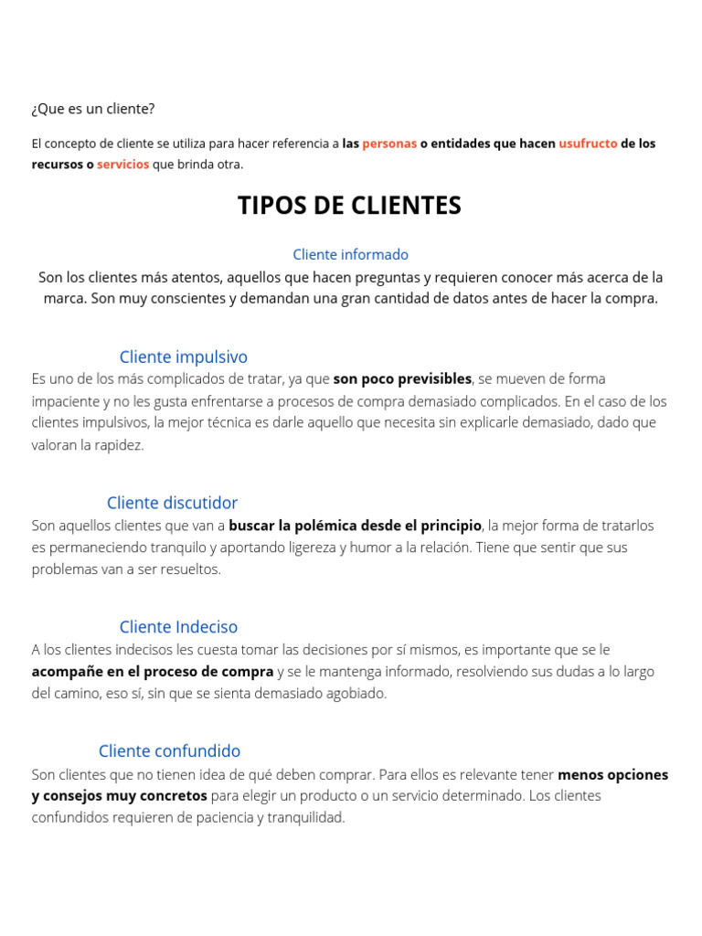 ¿Que Es Un Cliente | PDF | Cliente | Marca
