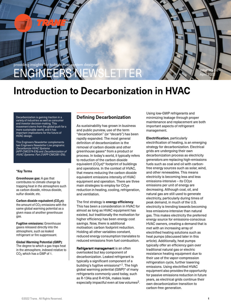 Introduction To Decarbonization in HVAC 1708975727 | PDF | Climate ...