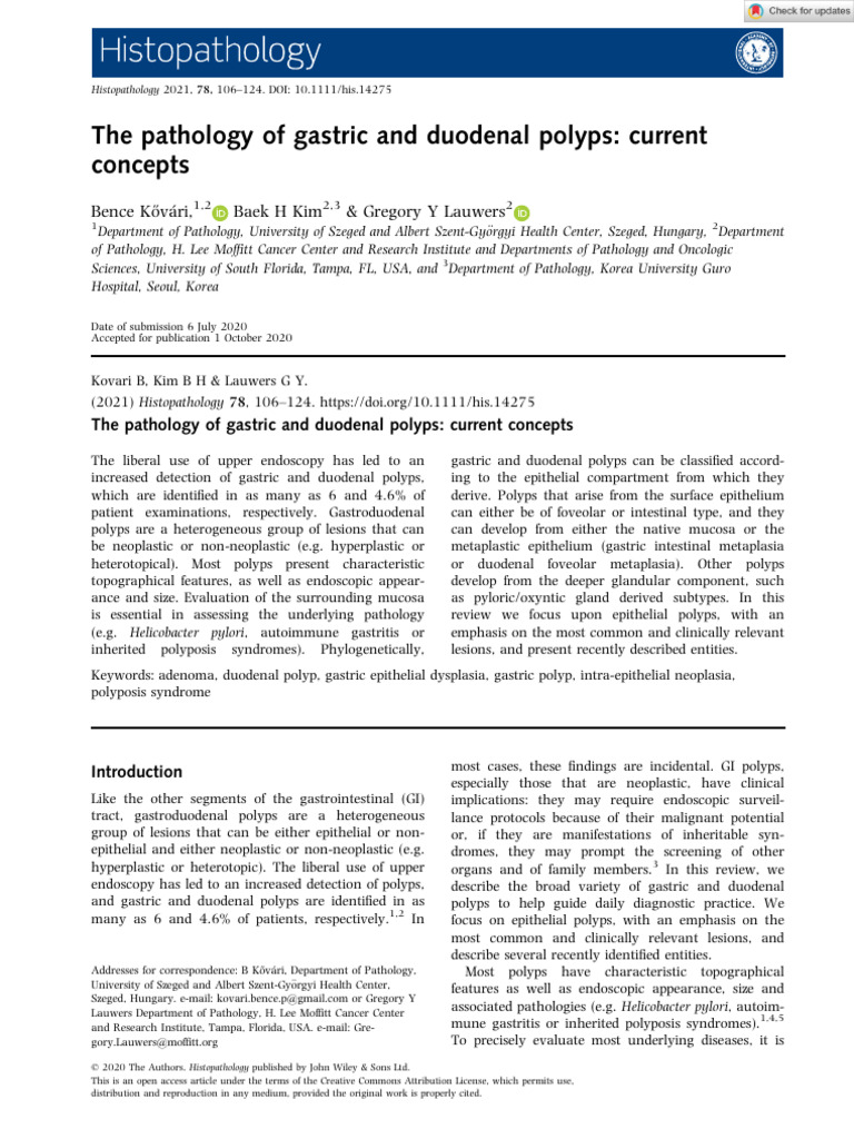 Gastric and Duodenal Polyps Pathology Insights | PDF | Adenoma | Stomach