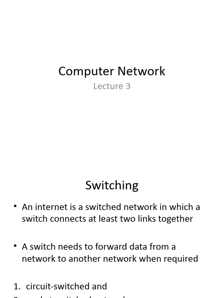 Lecture 3 | PDF | Osi Model | Computer Network