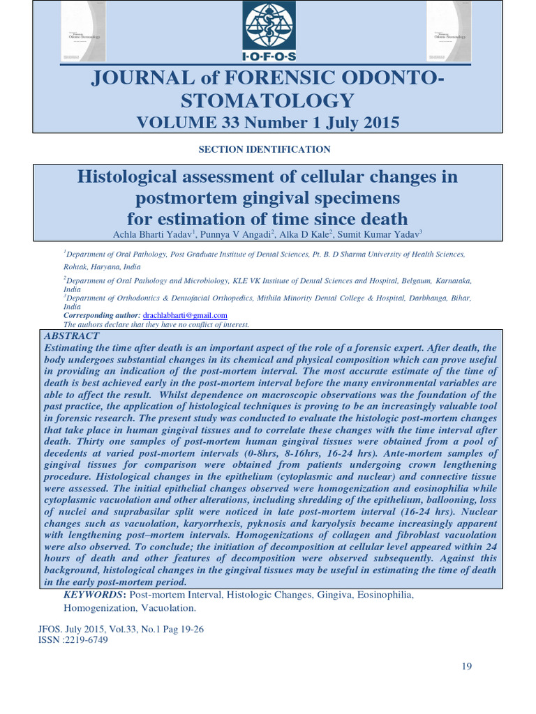 Ref 7 Ipm Odonto | PDF | Necrosis | Autopsy