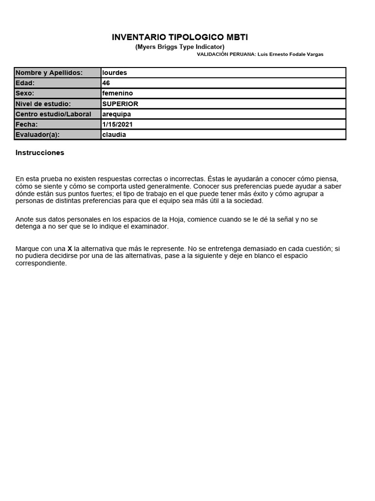 PROGRAMA 96 MBTI 2020 v.3 CUADERNILLO VERSION COMPLETA | PDF ... PROGRAMA 96 MBTI 2020 v.3 CUADERNILLO VERSION COMPLETA | PDF ...