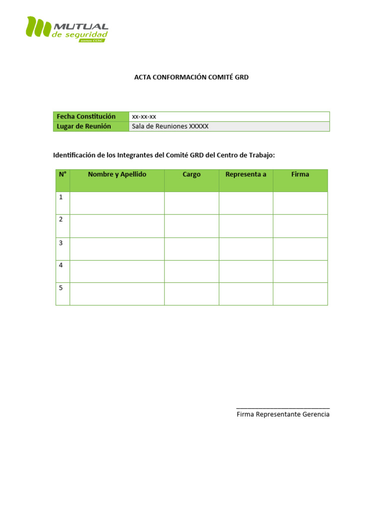 4 - ACTA Conformacion Comité GRD | PDF | Riesgo | Reducción de Desastres