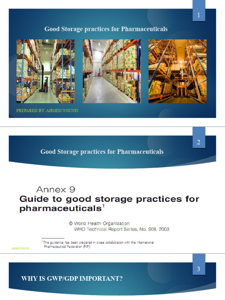 Good Warehousing Practice - WHO | PDF | Warehouse | Supply Chain