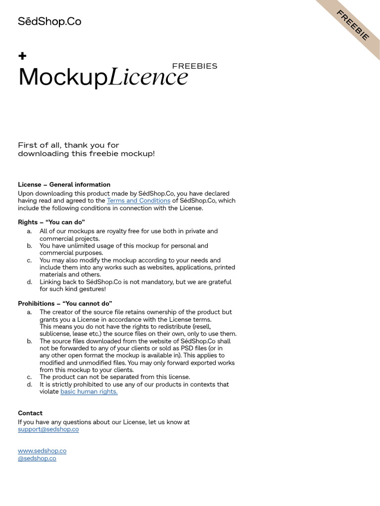 SedShopCo Licence-Freebie | PDF | Career & Growth | Computers