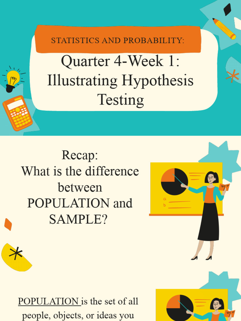 STAT 4quarter Week 1and2 | PDF | Hypothesis | Statistics