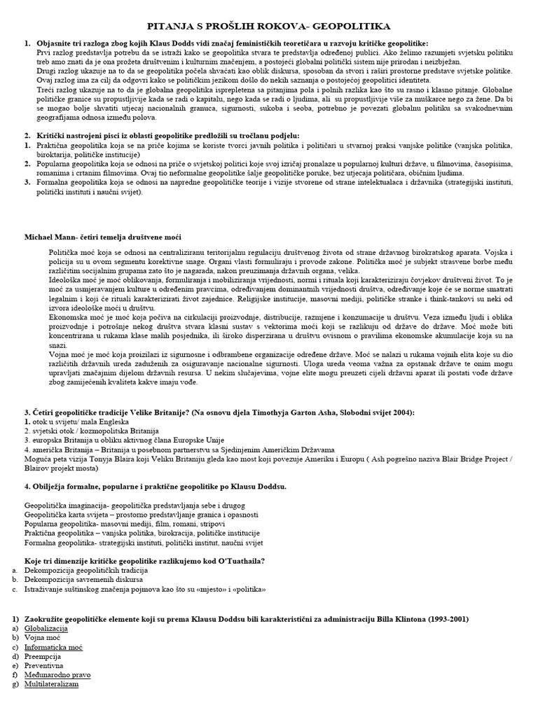 Pitanja S Prošlih Rokova | PDF