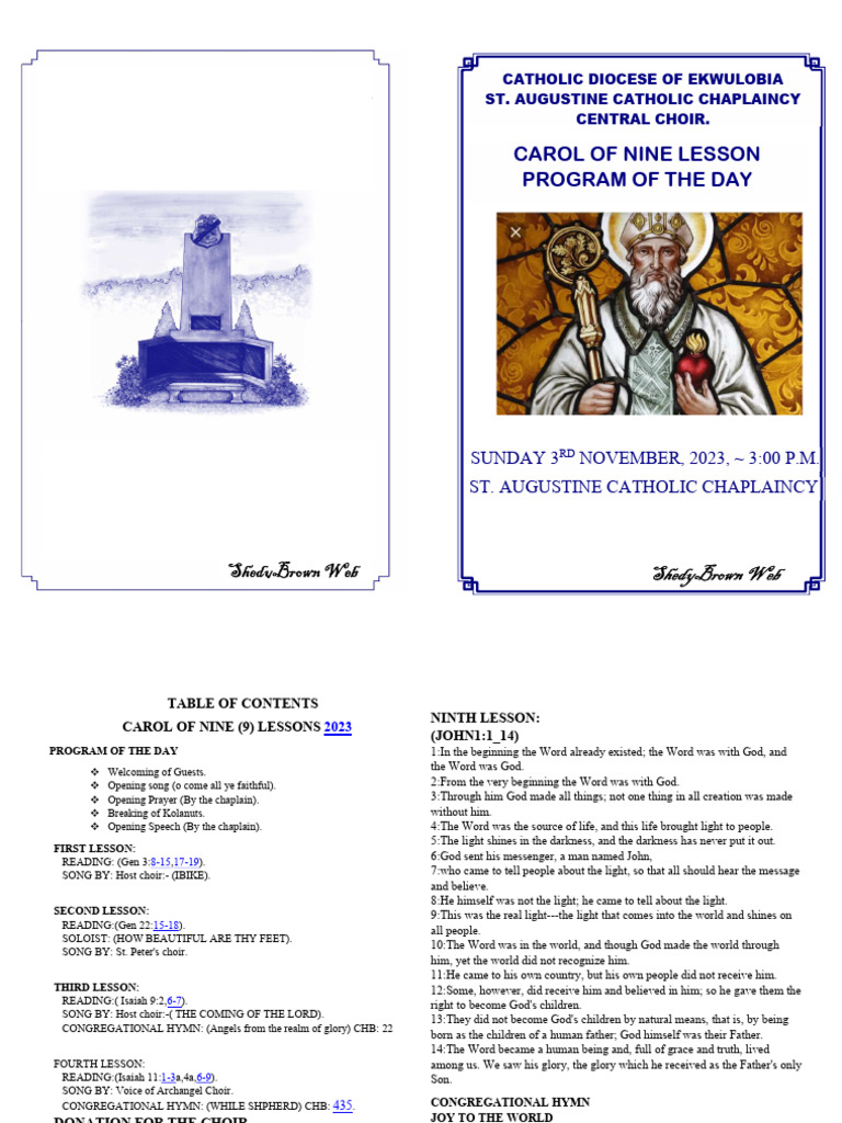 Carol of Nine Lesson | PDF