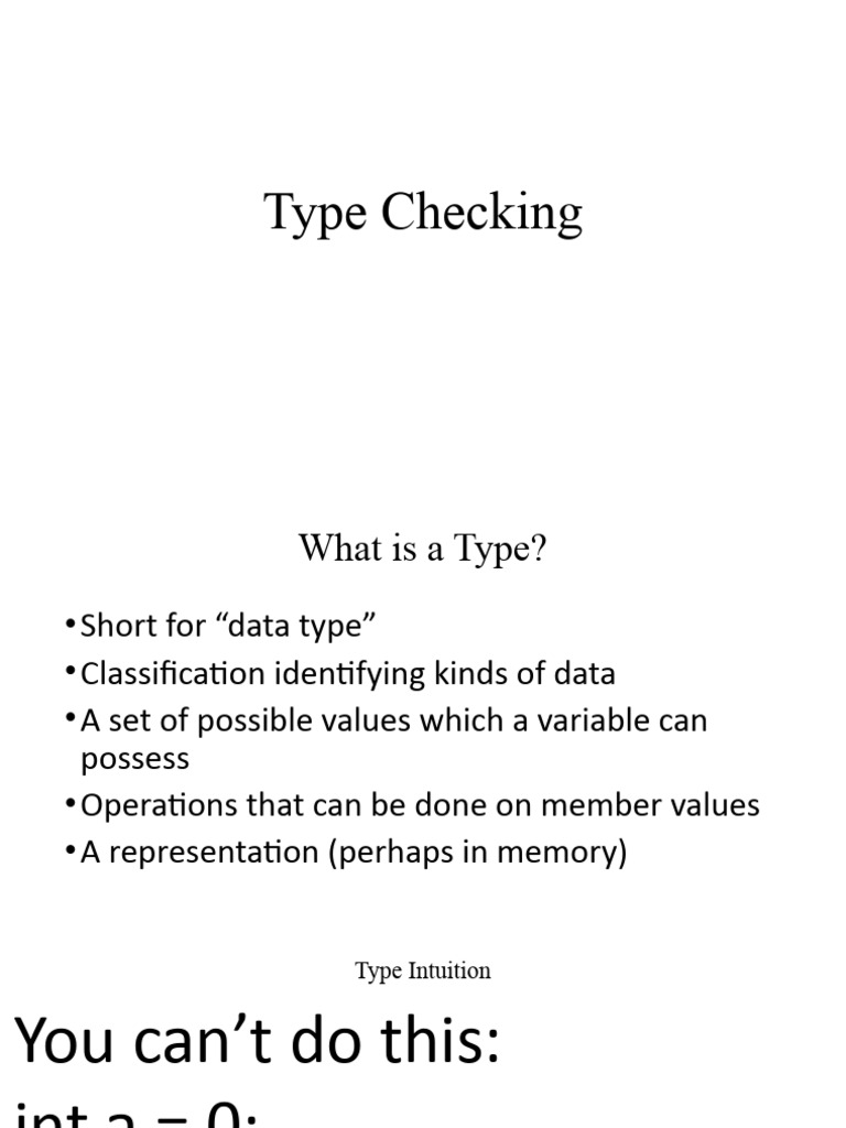 Type Checking | PDF | Data Type | Pointer (Computer Programming)
