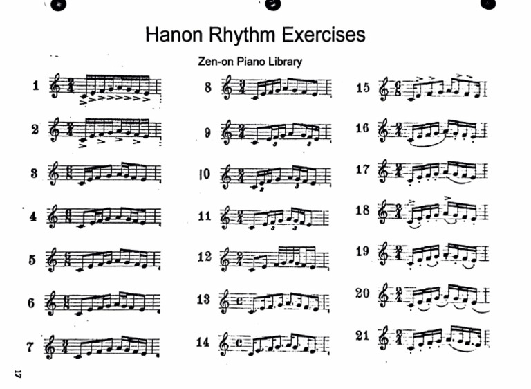 Hanon 11 Rhythm Variations | PDF