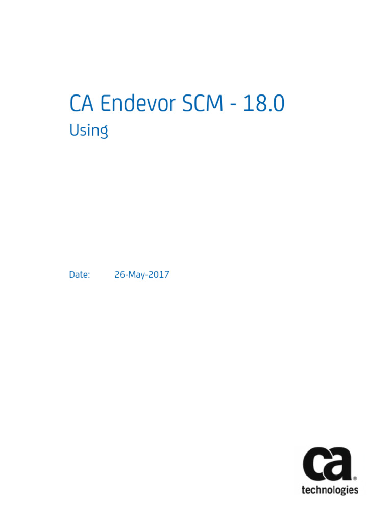 CA Endevor SCM - 18.0 - ENU - Using - 20170526 | PDF | Software ...