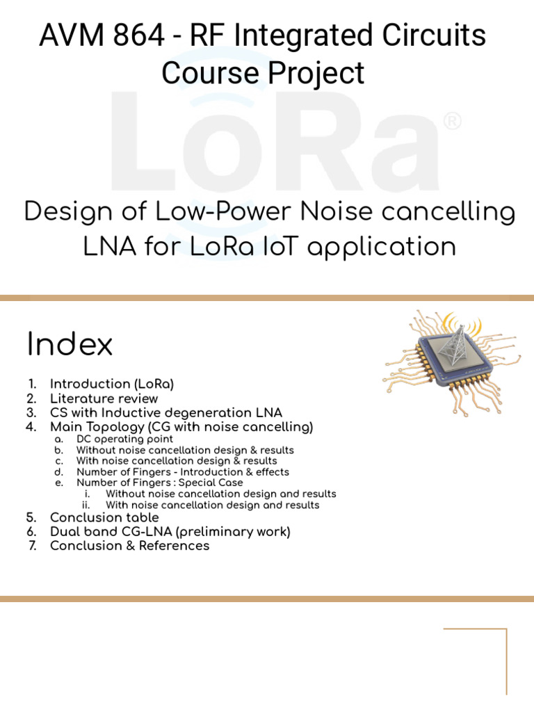 LNA Design Report | PDF | Inductor | Electrical Network